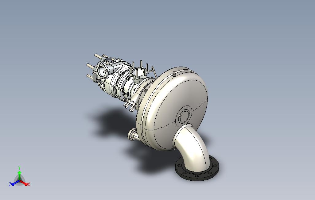 简单涡轮泵_STEP_模型图纸下载 – 懒石网