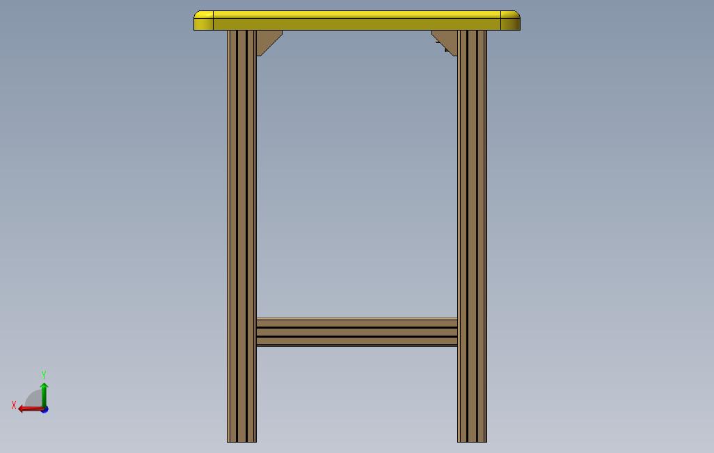 铝型材组装凳子solidworks 2011模型图纸下载 懒石网