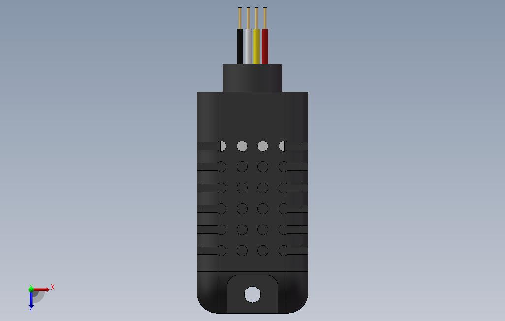 温湿度传感器solidworks 2015模型图纸下载 懒石网