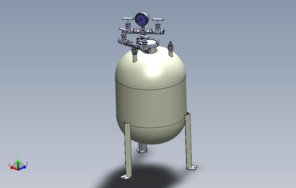 不锈钢液压罐solidworks 2013模型图纸下载 懒石网