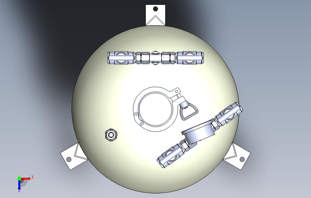 不锈钢液压罐solidworks 2013模型图纸下载 懒石网
