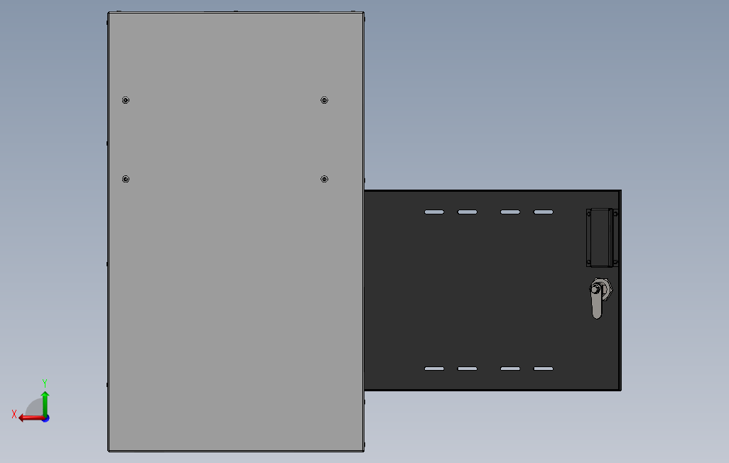 钣金机柜solidworks 2018模型图纸下载 懒石网