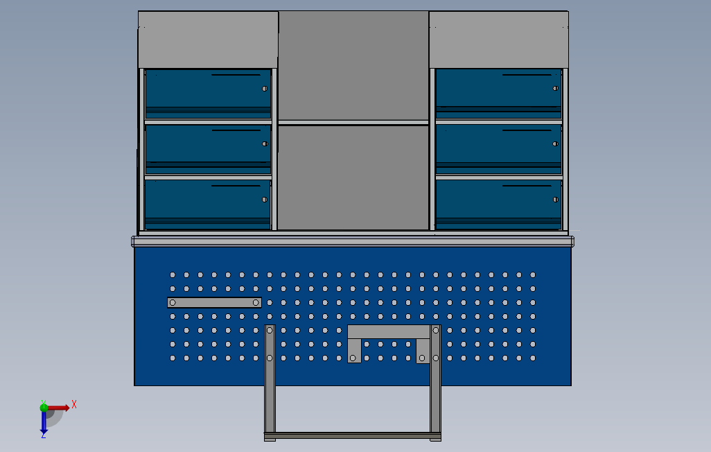 金属工作台solidworks 2018模型图纸下载 懒石网