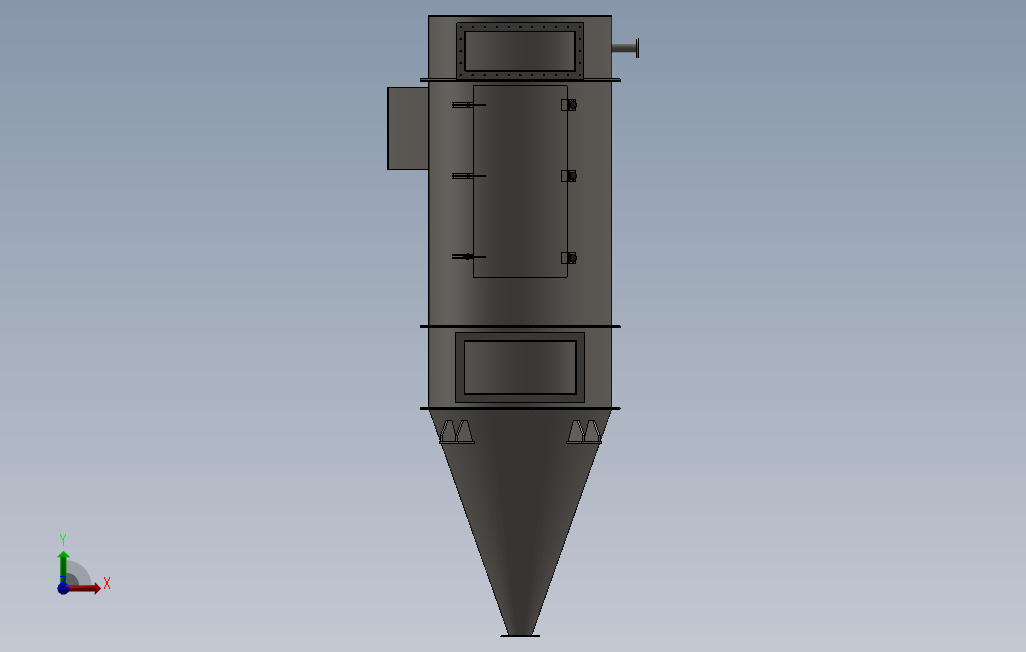 旋风过滤器solidworks 2014模型图纸下载 懒石网