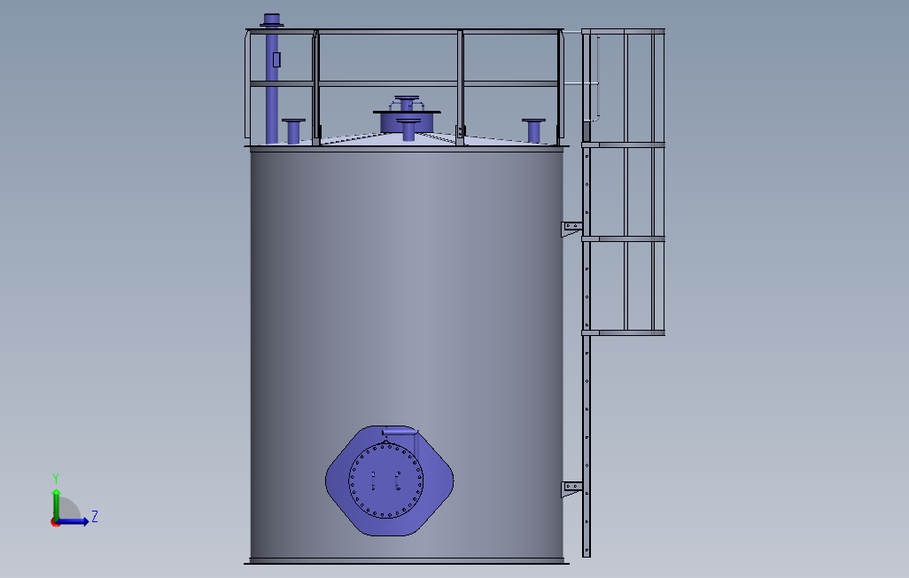 25立方米储罐solidworks 2015模型图纸下载 懒石网