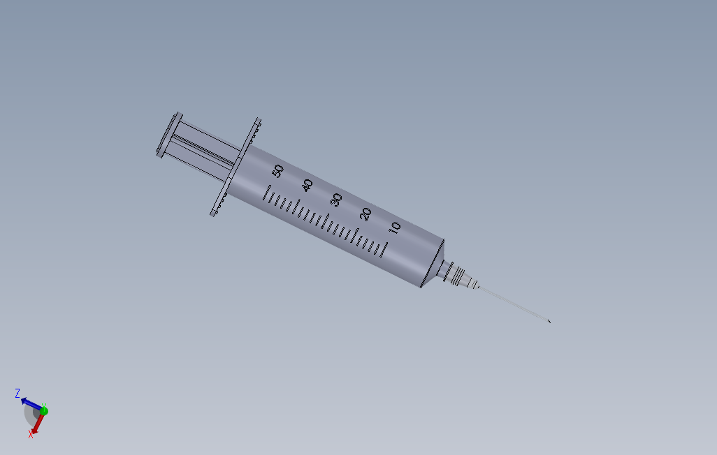 注射器solidworks 2017模型图纸下载 懒石网
