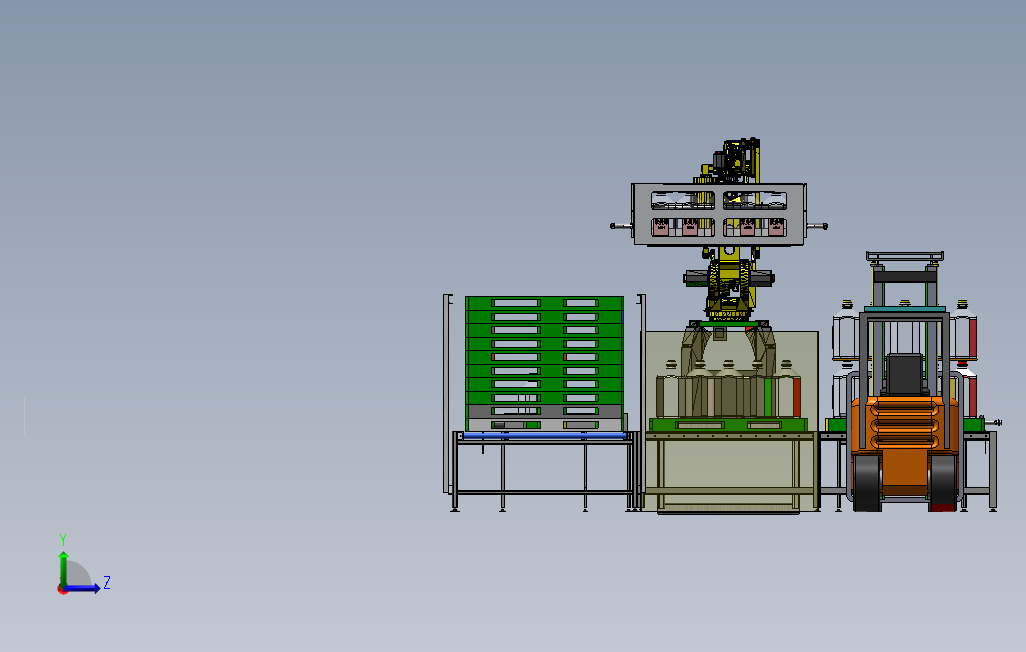 油桶码垛机solidworks 2015模型图纸下载 懒石网