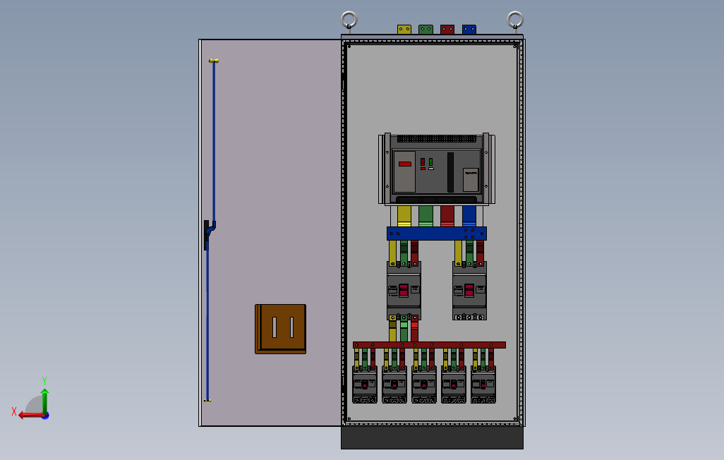 仿威图万能式断路器电源柜2solidworks 2017模型图纸下载 懒石网