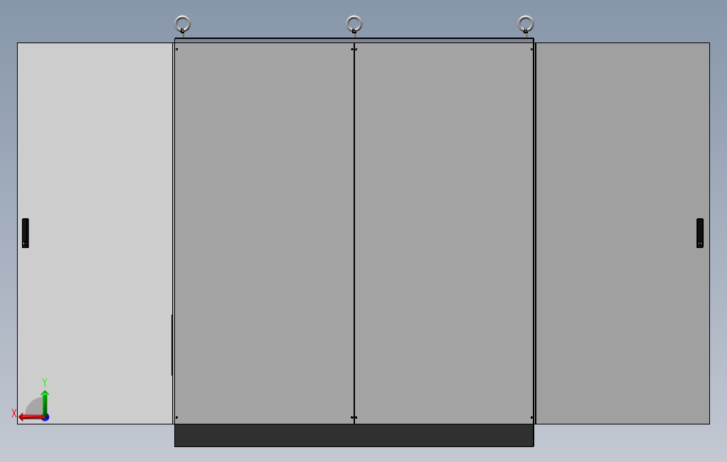 仿威图双电源120a交接控制柜solidworks 2017模型图纸下载 懒石网