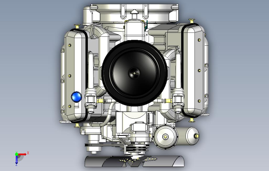 汽车发动机-YAMZ-236柴油发动机模型3D图纸Solidworks设计x_t格式_Parasolid_模型图纸下载 – 懒石网