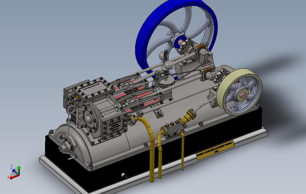 汽车发动机 加勒特复合固定式发动机3d模型图纸solidworks设计附igs格式solidworks 2014模型图纸下载 懒石网