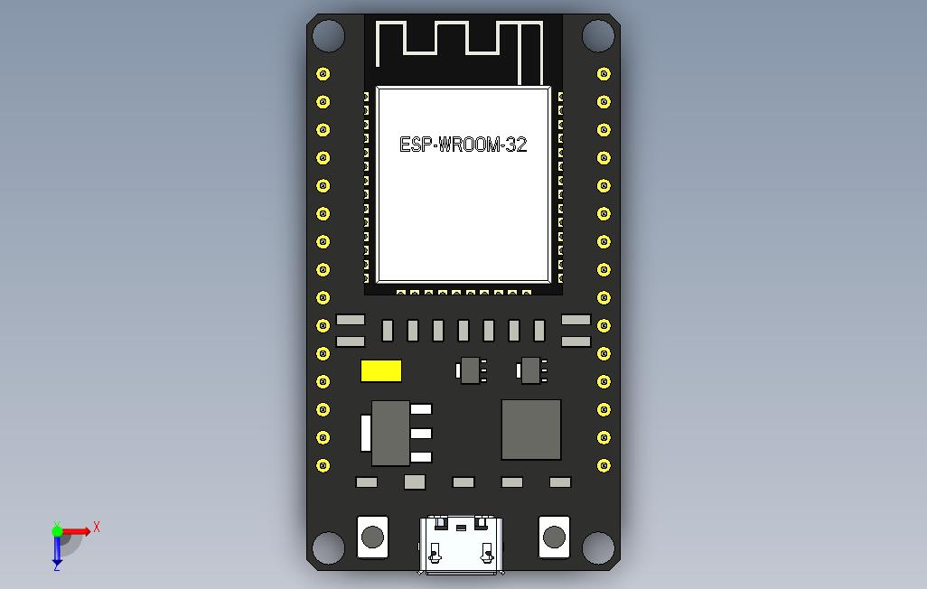 ESP-WROOM-32模块_STEP_模型图纸下载 – 懒石网