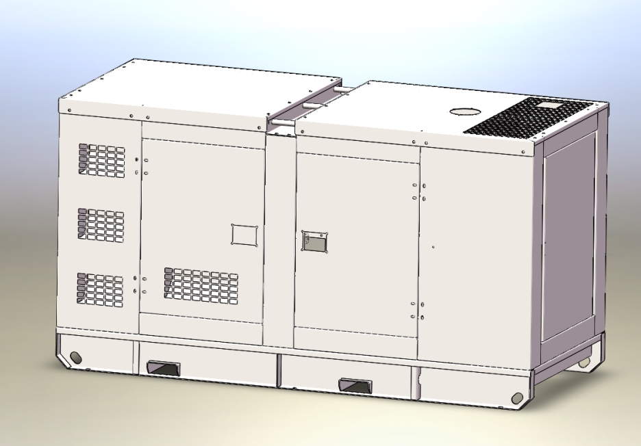 R4105ZD型50KW带顶吊直角款柴油发电机组_SOLIDWORKS 2018_模型图纸下载 – 懒石网