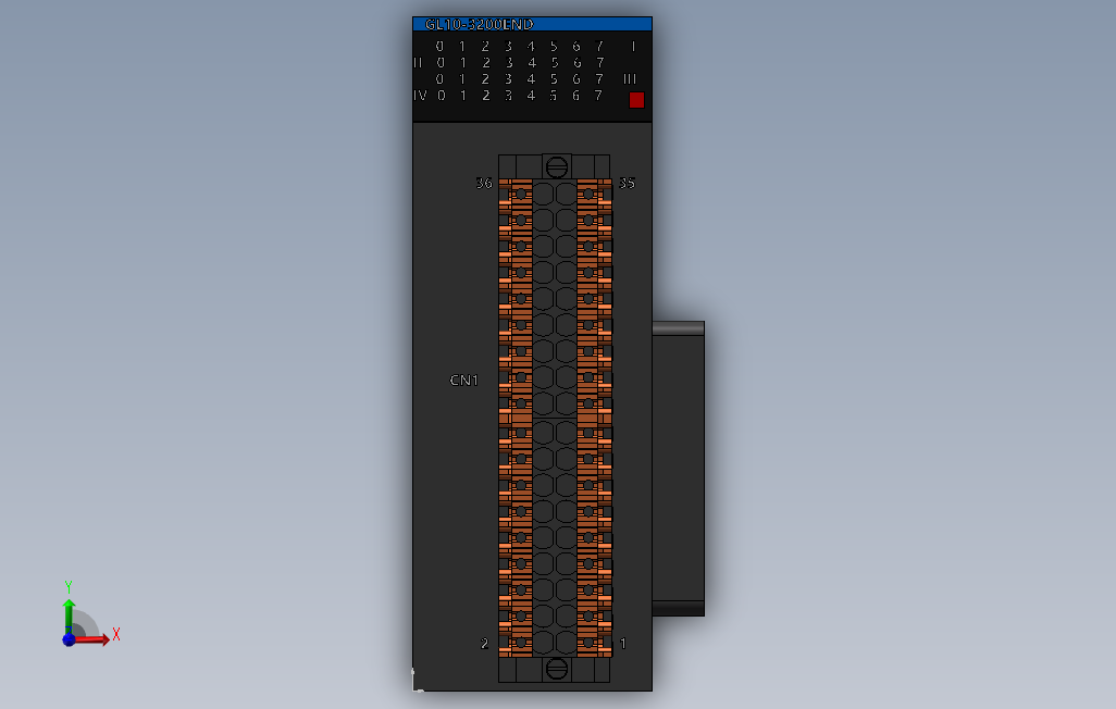 汇川PLC输入模块-GL10-3200_SOLIDWORKS 2020_模型图纸下载 – 懒石网