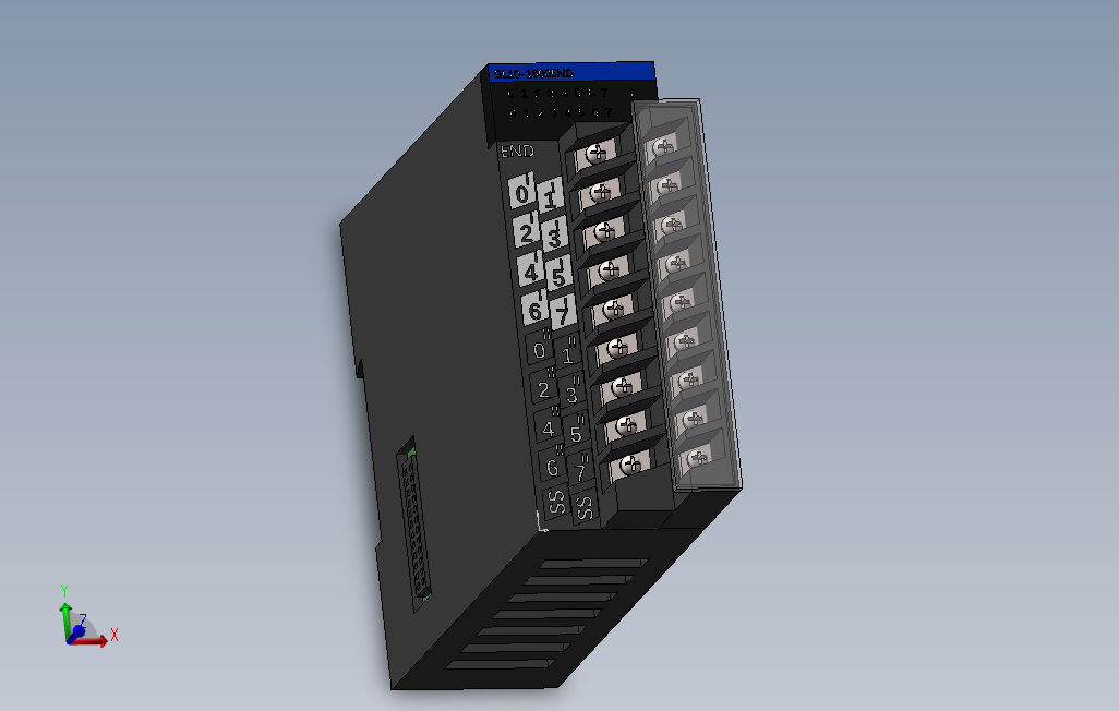 汇川PLC输出模块-GL10-1600END_SOLIDWORKS 2020_模型图纸下载 – 懒石网