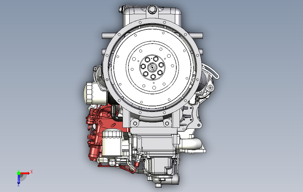 KUBOTAV3600柴油发动机模型3D图纸STEPx_t格式_STEP_模型图纸下载 – 懒石网