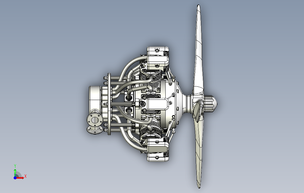 Radialengine七缸星型引擎发动机3d图纸catia设计catia模型图纸下载 懒石网