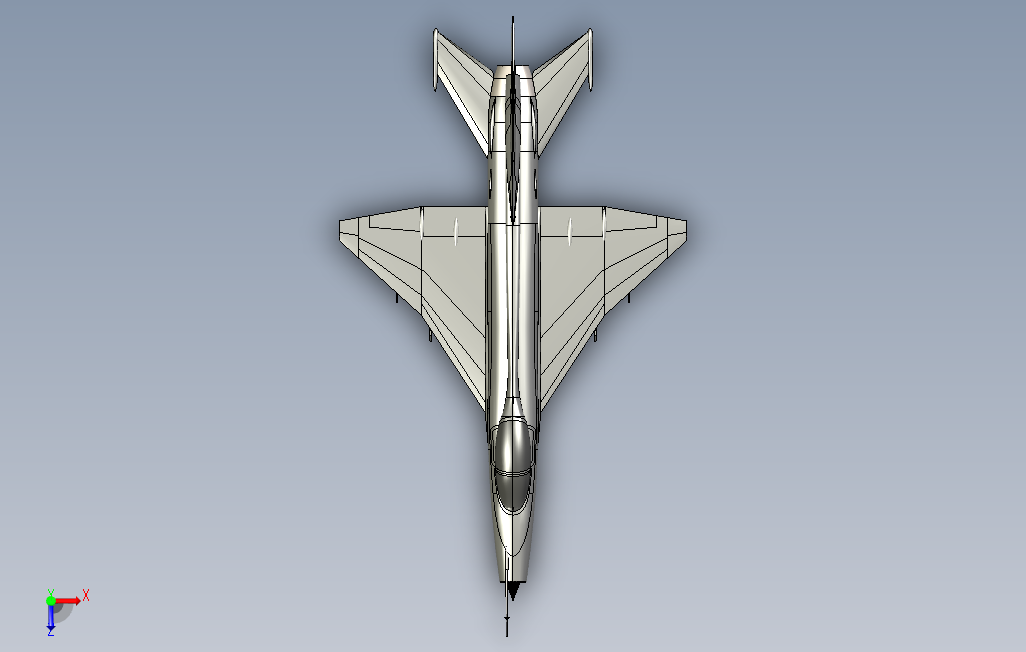 歼-7J-7MG歼击机简易模型3D图纸x_tstep格式0_STEP_模型图纸下载 – 懒石网