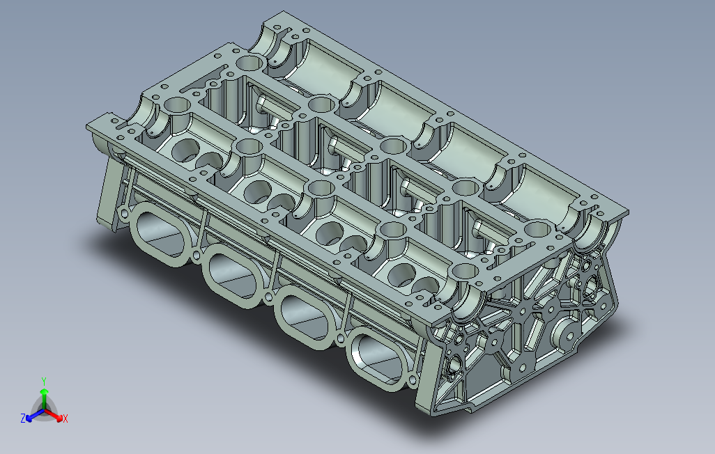 2.0升四缸发动机（UG设计）3D模型图纸_UG_模型图纸下载 – 懒石网