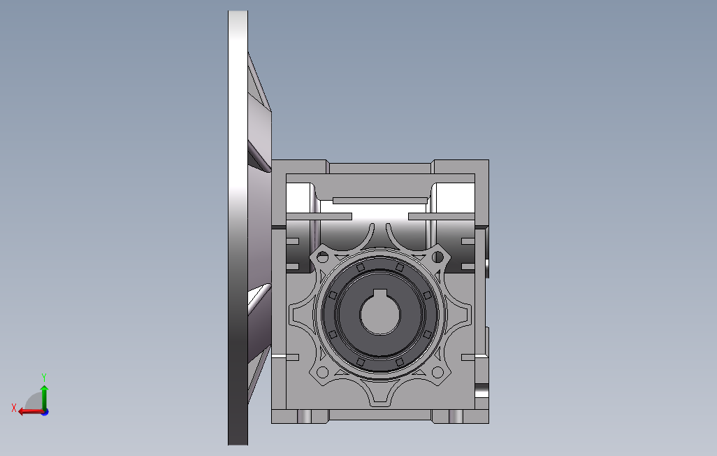 Jsjrv系列铝合金蜗轮蜗杆减速机 Rv40 80 1solidworks 2011模型图纸下载 懒石网