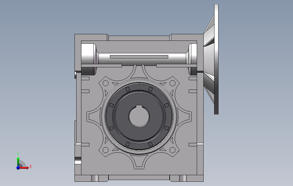 Jsjrv系列铝合金蜗轮蜗杆减速机 Rv130 100 1solidworks 2011模型图纸下载 懒石网