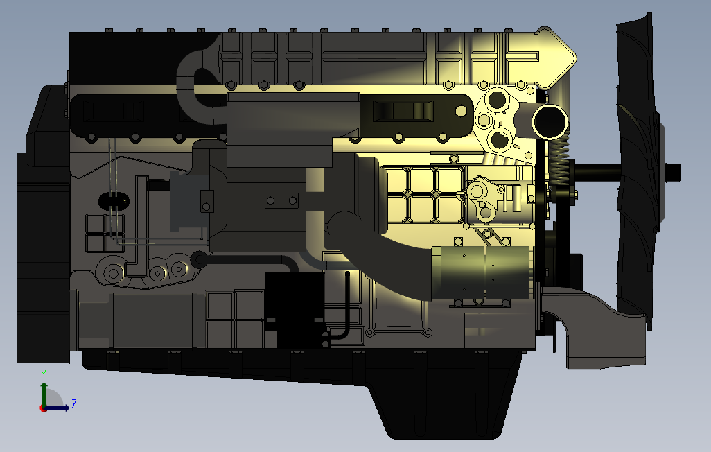 戴姆勒发动机DD13外形三维模型图纸SolidWorks设计_SOLIDWORKS 2012_模型图纸下载 – 懒石网
