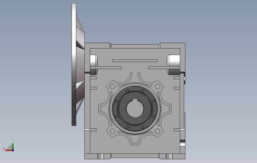 减速器rv系列铝合金蜗轮蜗杆减速机 Rv90 112 Solidworks 2011模型图纸下载 懒石网