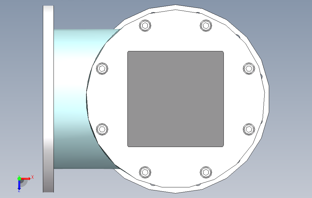 阀门gdq J200气动高真空挡板阀宁波仪表solidworks 2011模型图纸下载 懒石网