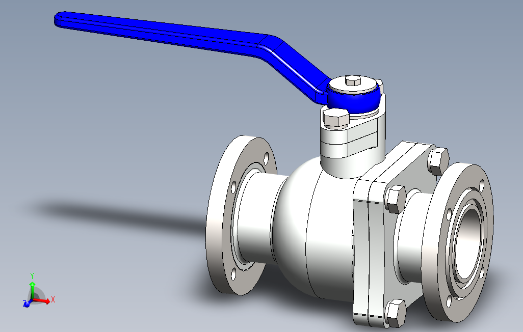 球阀门dn50真空球阀宁波仪表solidworks 2011模型图纸下载 懒石网