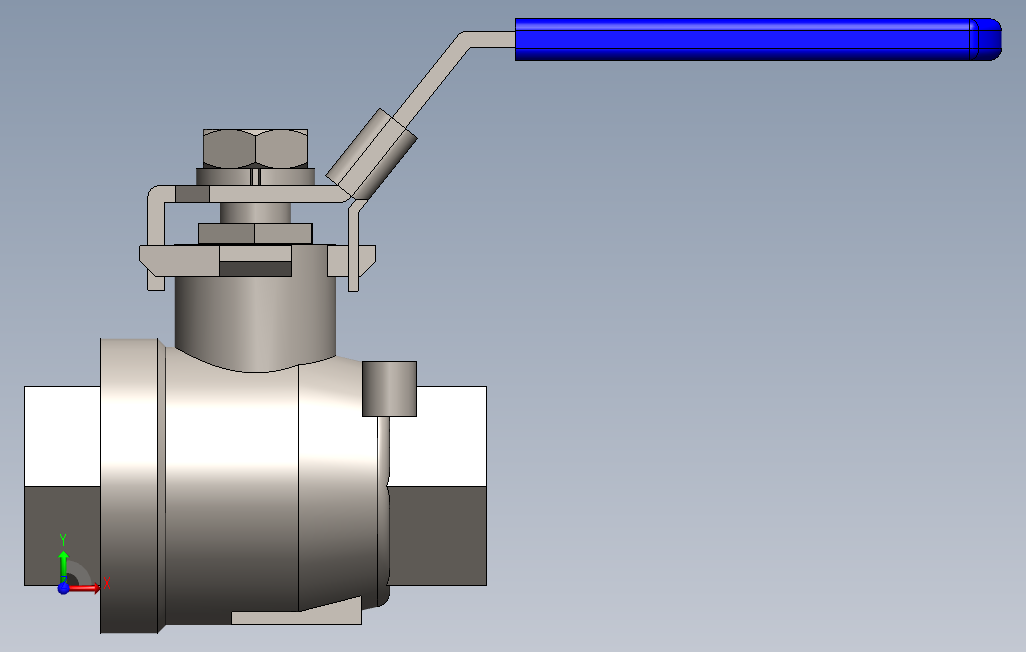 球阀门手动不锈钢内螺纹球阀dn15solidworks 2011模型图纸下载 懒石网