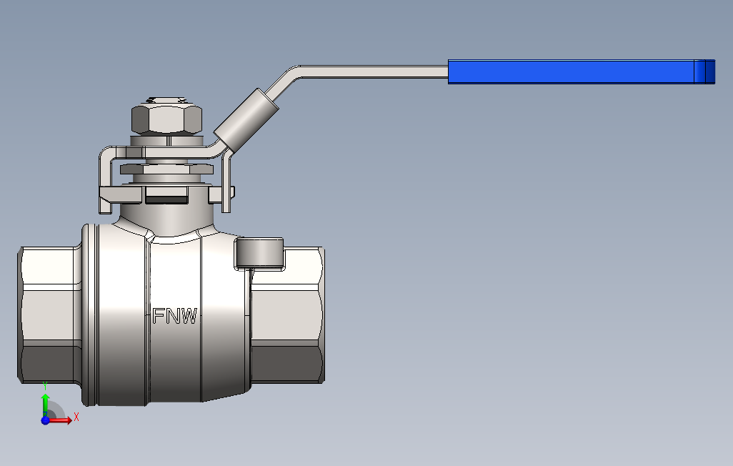 球阀门手动不锈钢内螺纹球阀dn20solidworks 2011模型图纸下载 懒石网