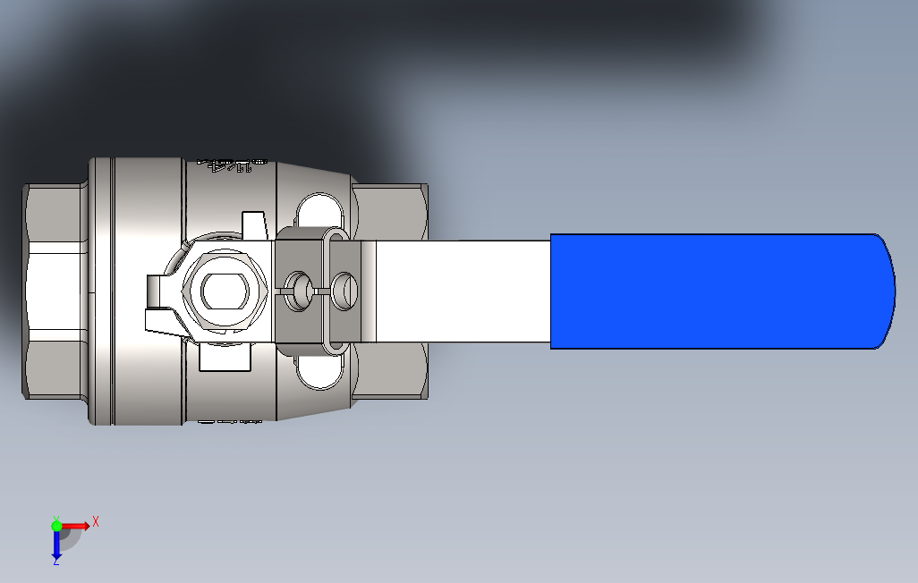 球阀门手动不锈钢内螺纹球阀dn32solidworks 2011模型图纸下载 懒石网