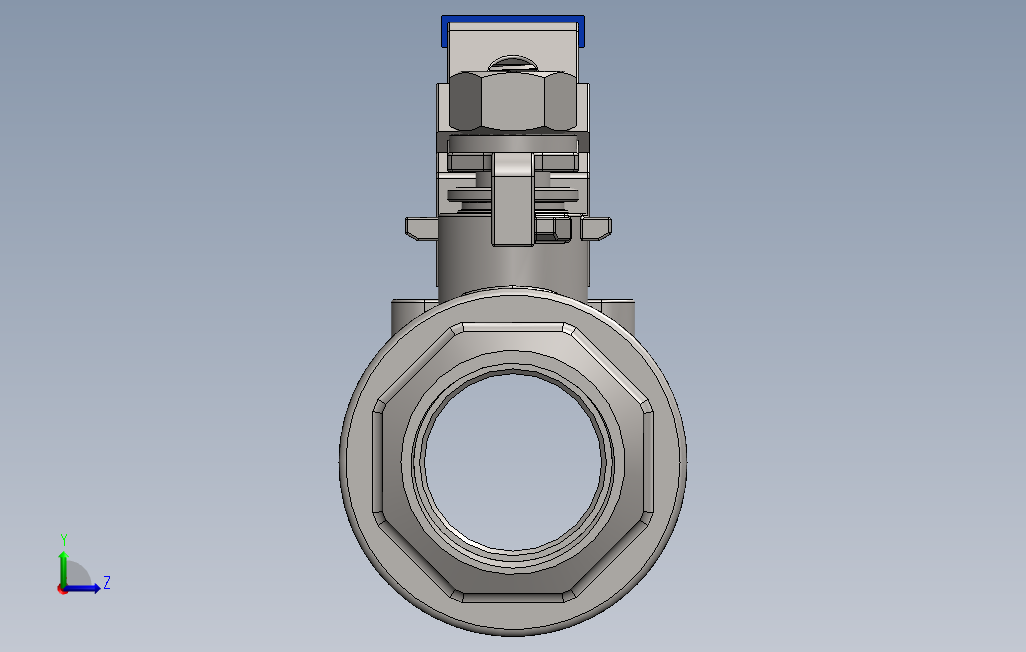 球阀门手动不锈钢内螺纹球阀dn40solidworks 2011模型图纸下载 懒石网