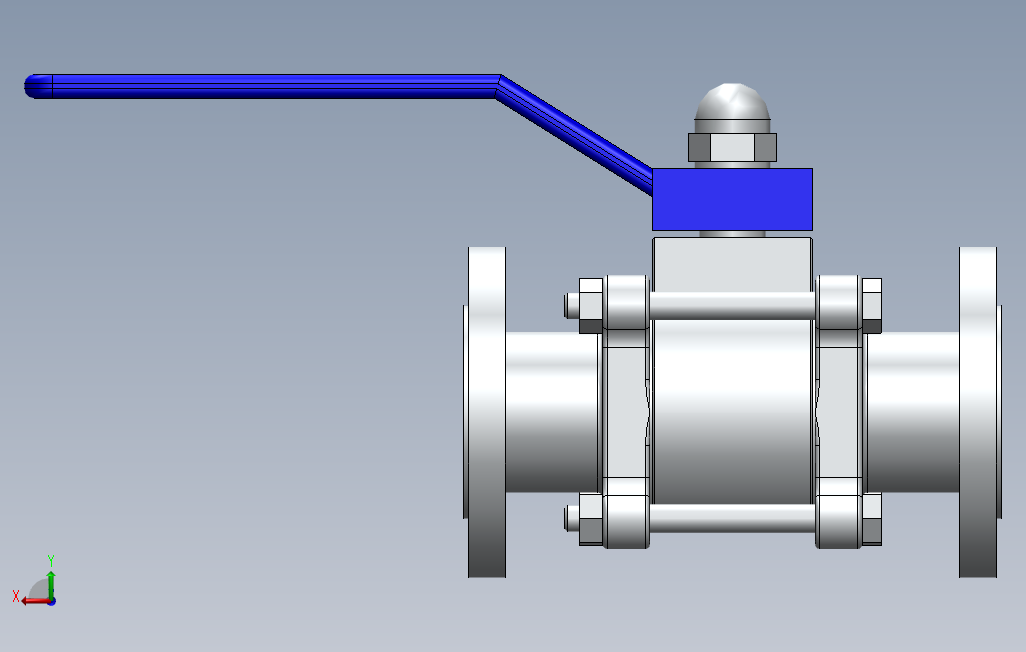 782阀门dn25真空球阀宁波仪表solidworks 2011模型图纸下载 懒石网