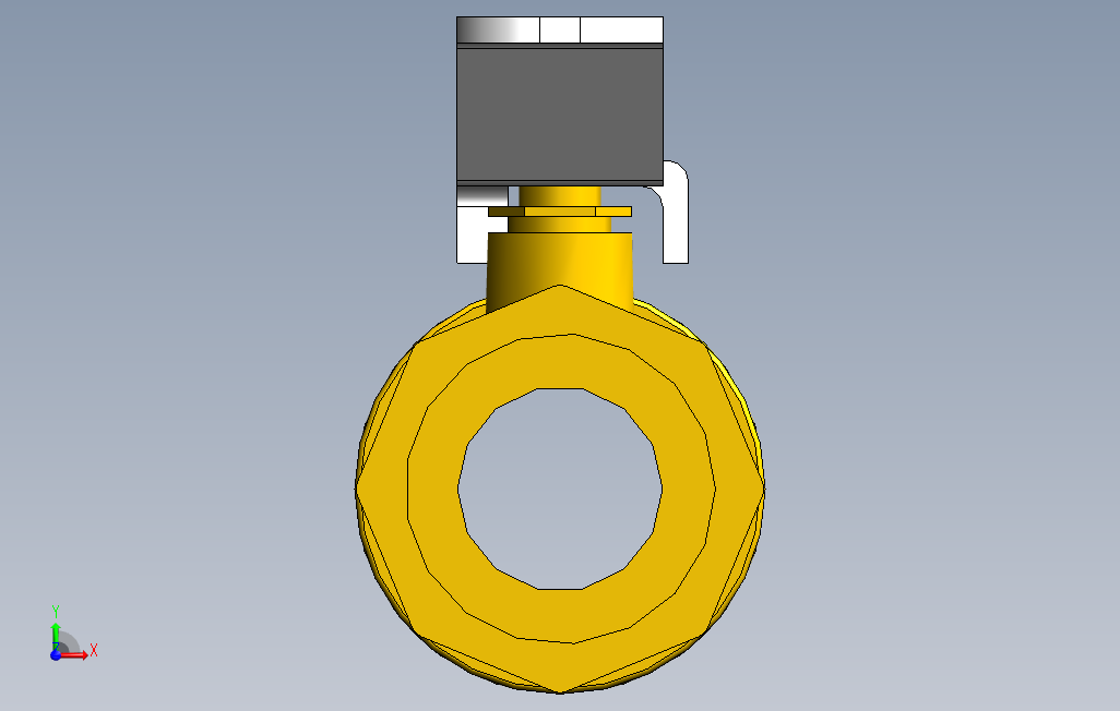 阀门dn25手动铜球阀solidworks 2011模型图纸下载 懒石网