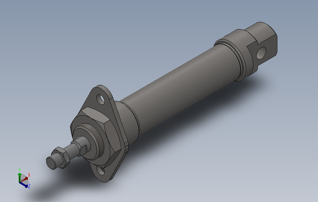 QGBX-T-MF1杆端法兰型气缸[QGBX-T-MF1-20-50]_SOLIDWORKS 2018_模型图纸下载 – 懒石网