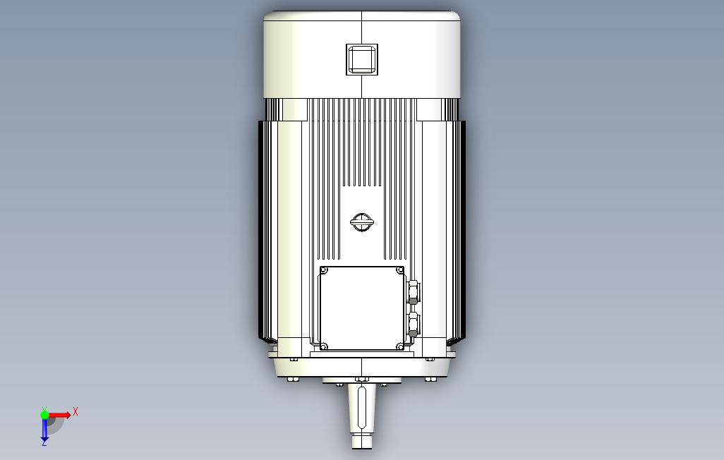 YZP系列变频调速三相异步电动机[YZP200L-4]_STEP_模型图纸下载 – 懒石网