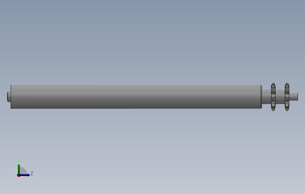 标准型双链型链轮传动滚筒 Aopws38 12 400 Fq Solidworks 2018模型图纸下载 懒石网