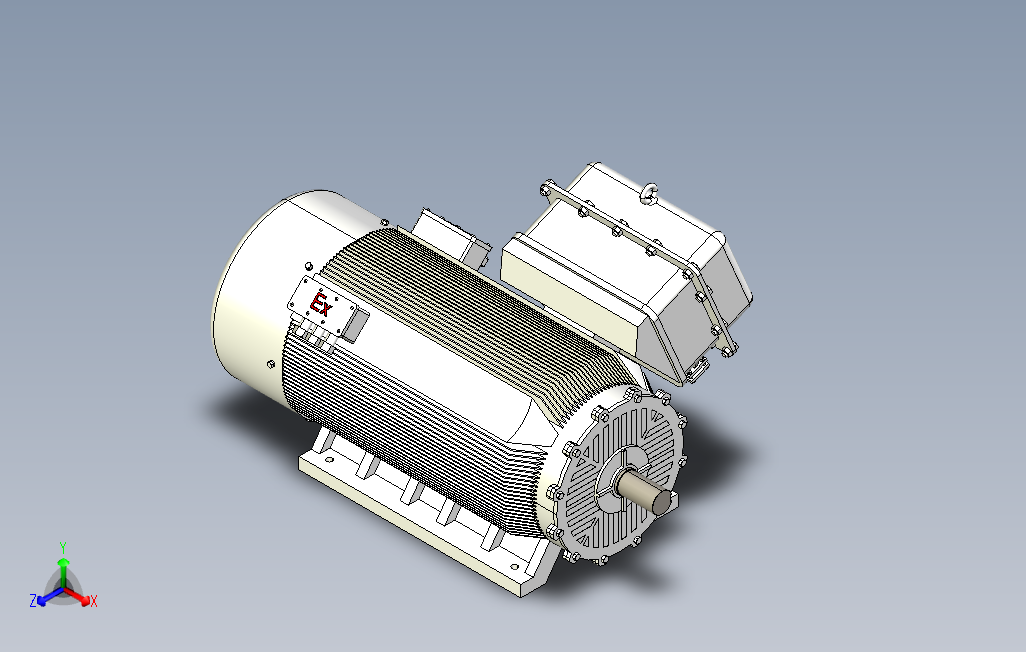 Yb2系列高压隔爆型三相异步电动机（10kv） Yb24502 4wf1 Step模型图纸下载 懒石网