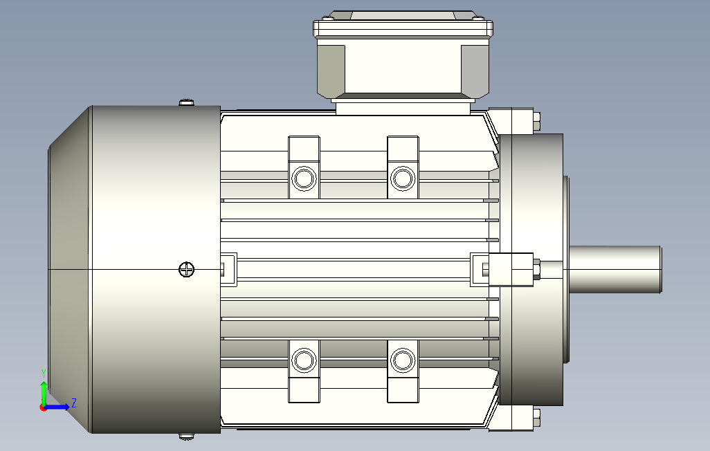 YE2系列电机B14安装63～132L[YE2-90S-4P-1.1kW-B14]_STEP_模型图纸下载 – 懒石网