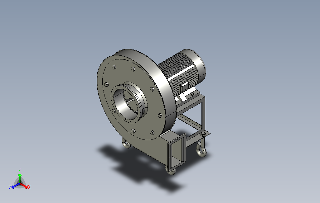 9-26系列A式高压离心通风机[9-26系列A式高压离心通风机-6.3A]_STEP_模型图纸下载 – 懒石网