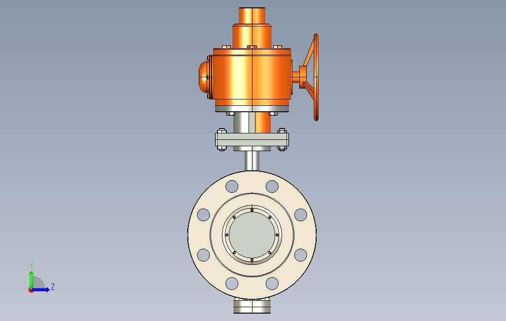 D943H-25三偏心多层次金属硬密封蝶阀[D943H-25]DN125_STEP_模型图纸下载 – 懒石网