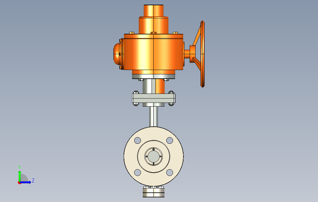 D943H-25三偏心多层次金属硬密封蝶阀[D943H-25]DN50_STEP_模型图纸下载 – 懒石网