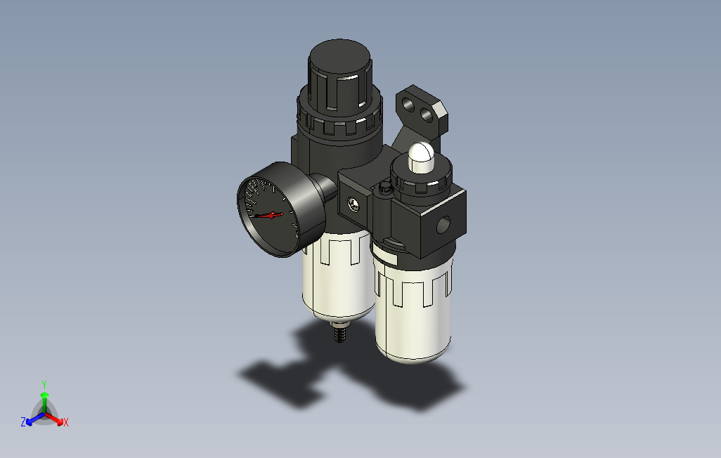 Afc系列空气过滤组合（二联件） Afc1500 Step模型图纸下载 懒石网