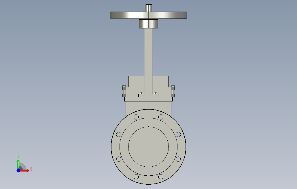PZ43[DN150]闸阀_STEP_模型图纸下载 – 懒石网