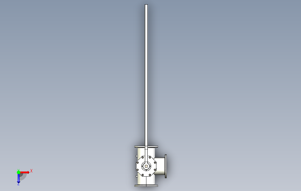 Q44／644／944F-16C／P三通法兰球阀[Q44F-16C-DN400]_STEP_模型图纸下载 – 懒石网