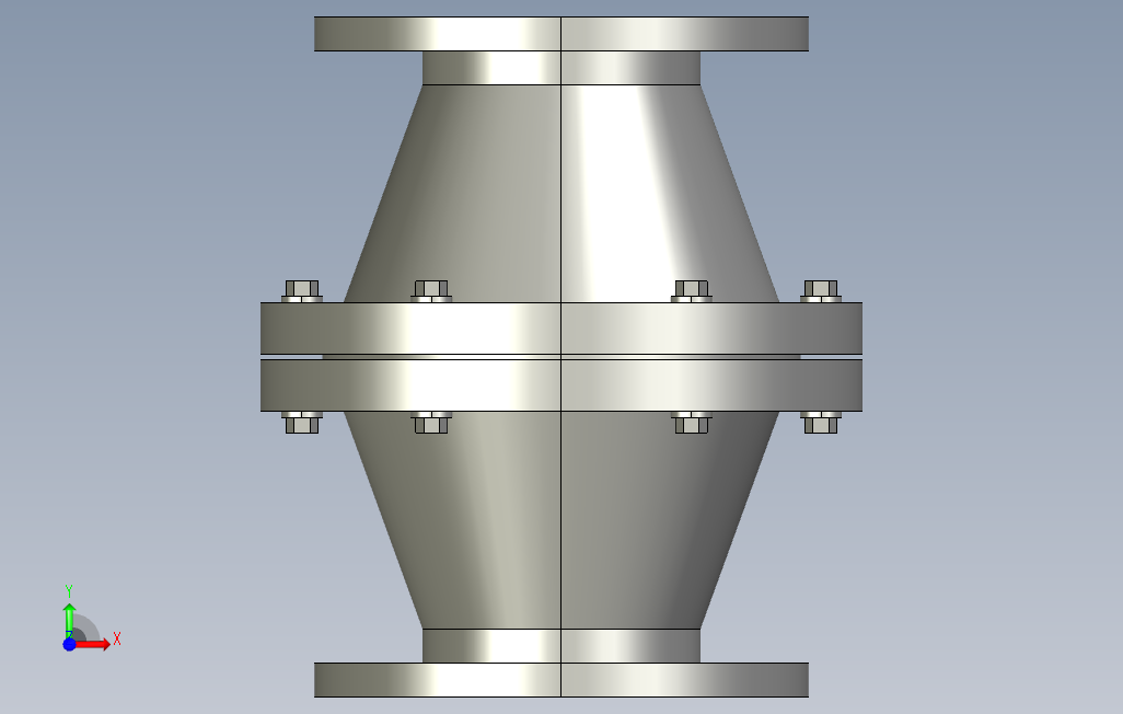 RGZW-1型管道阻火器[DN50]_STEP_模型图纸下载 – 懒石网