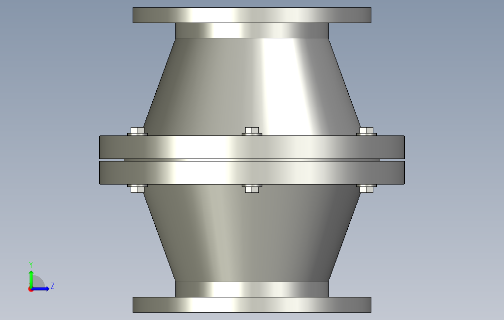 RGZW-1型管道阻火器[DN80]_STEP_模型图纸下载 – 懒石网