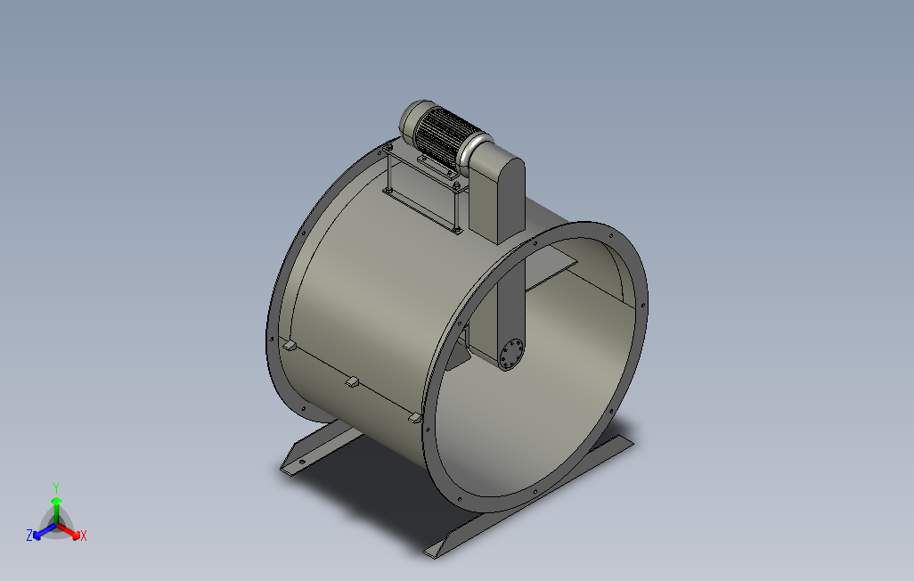 T30C式轴流通风机[T30C式轴流通风机-7C]_STEP_模型图纸下载 – 懒石网