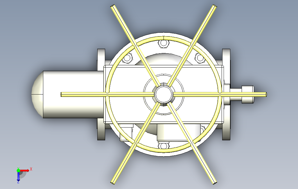 Z940╱941H╱Y╱W-40C╱P╱R╱I电动楔式闸阀[Z940H-40]DN200_STEP_模型图纸下载 – 懒石网